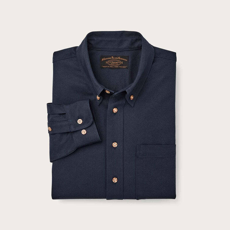 Filson Iron Cloth Oxford Shirt 20230529 Navy Dark Blue Heavy Duty 9.4 ...
