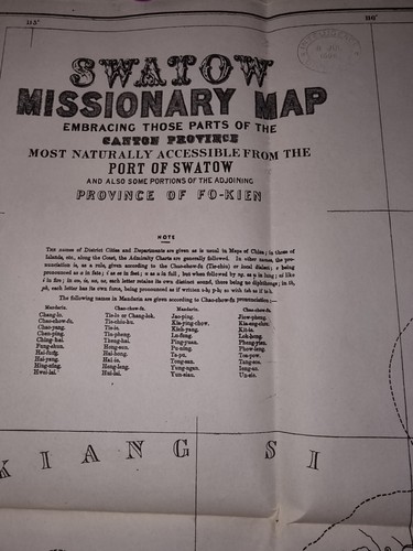china asia map RARE Shantou canton Guangdong swatow missionary boxer ...