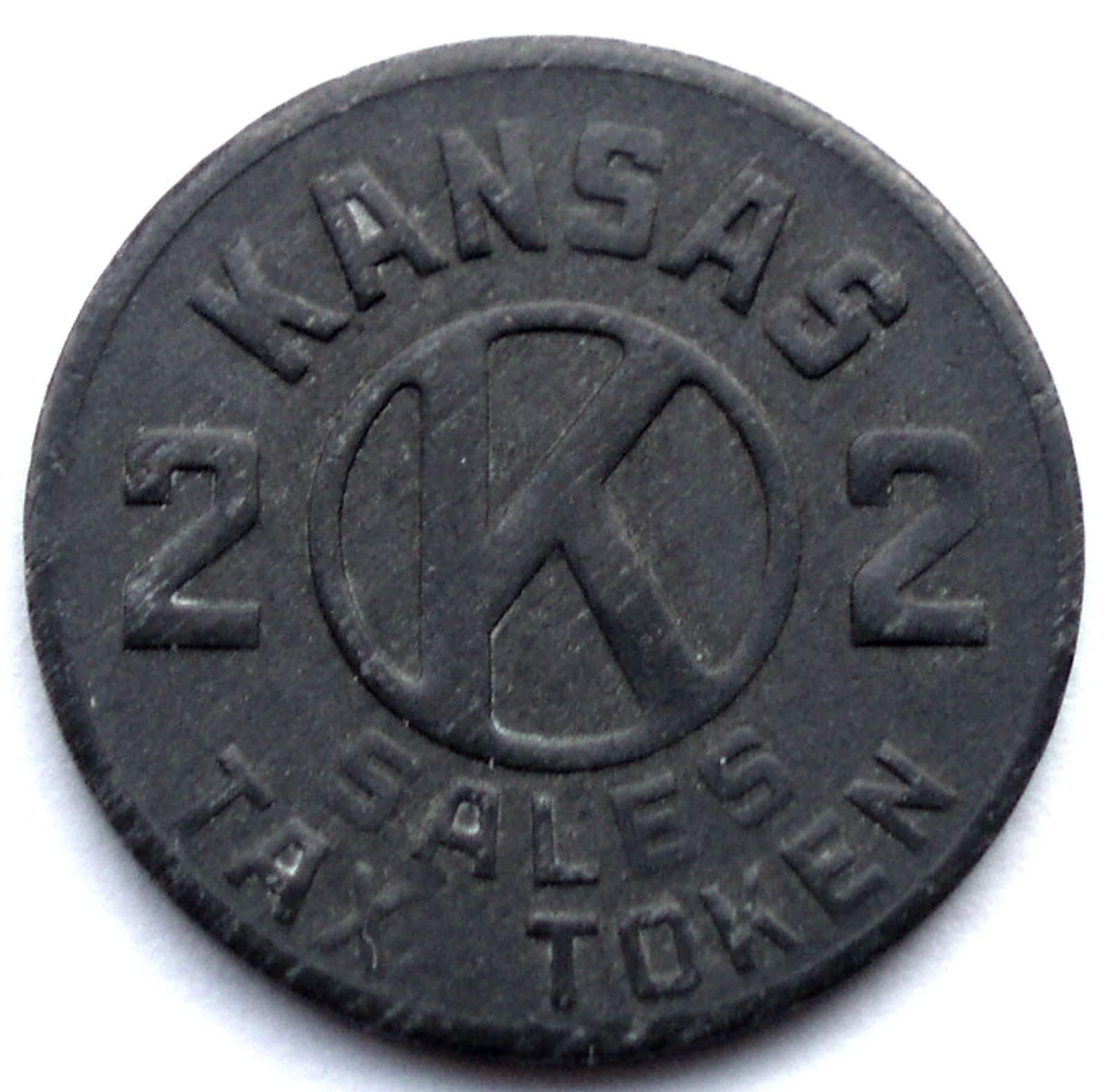 US, KANSAS 2 SALES TAX 1937 Token 16.4mm 1.3g Zinc HH2.3 | eBay