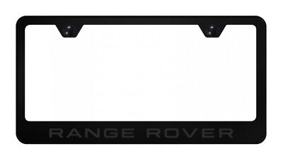Black on Black Range Rover License Plate Frame with Screws and Caps | eBay