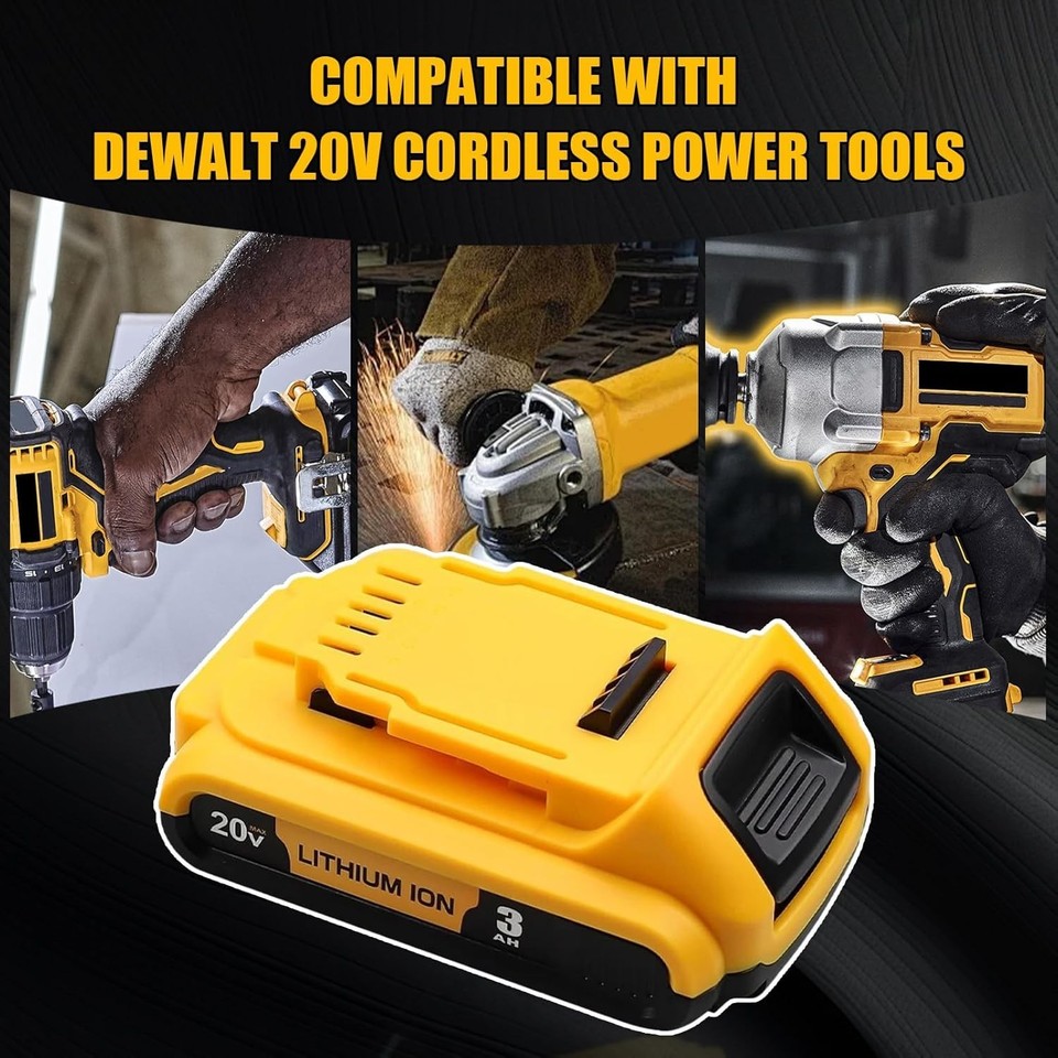 2Pack For DEWALT DCB207 20V 20Volt Max Lithium-Ion Compact Battery ...