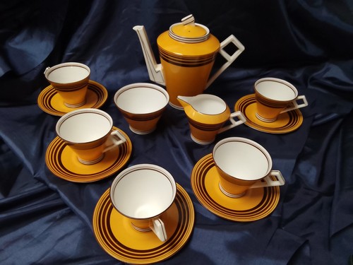 Vintage Foley China Art Deco Coffee Set ~ Rare design | eBay