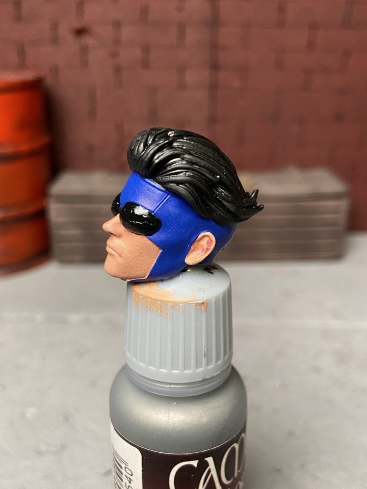 Invincible Blue V2 Custom Head 1/12 Scale Painted ML SHF Mafex Ct ...