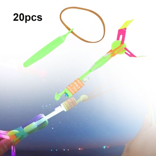 20X Slingshot Toys Shooters LED Helicopter Kids Party Games Gift ...
