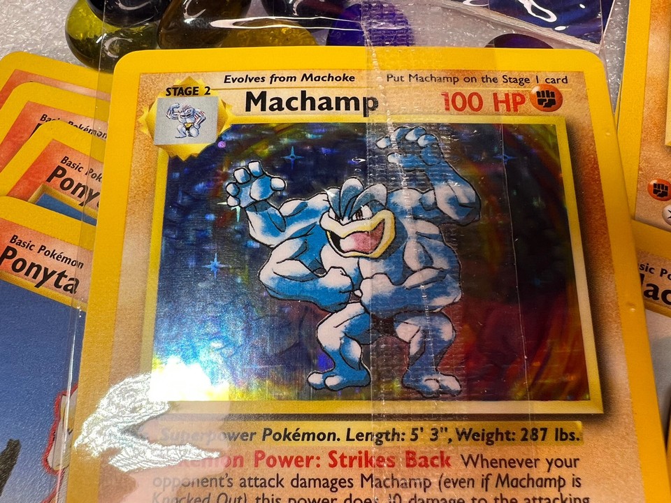 1999 Pokemon TCG Starter Gift Box Nearly Complete Sealed Machamp Holo ...