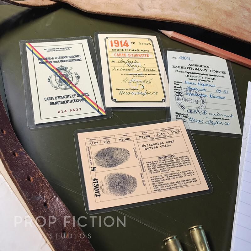 Indiana Jones - Prop Wartime Issue Identification Cards / WWI & WWII ...