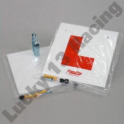 Front fork and Rear number plate L-plate with fixing bracket and screws ...