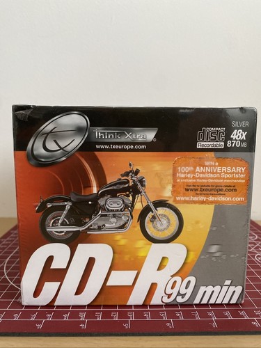 10 Pcak Think Xtra CD-R 48x / 870MB / 99min. Silver Blank CD-R New ...