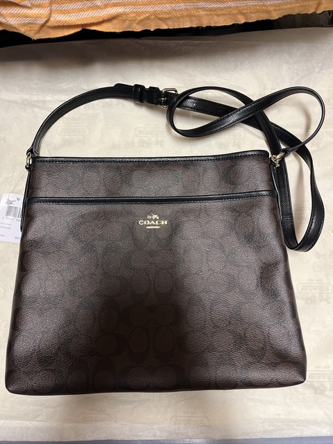 Coach F34938 Signature File Crossbody Leather Bag - Brown for sale ...