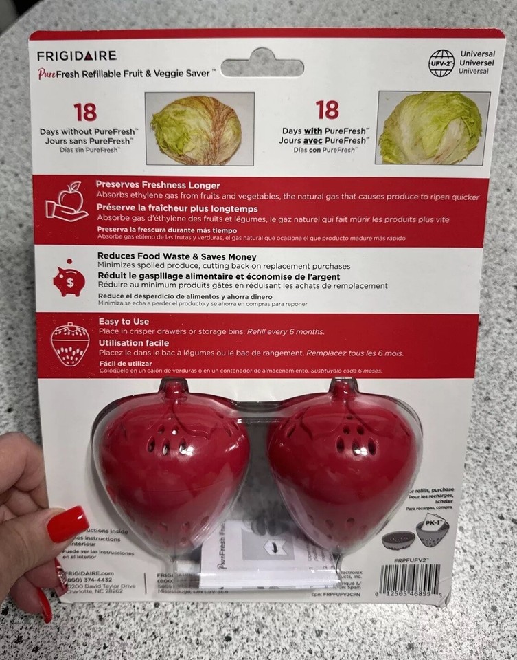 Frigidaire PureFresh Refillable Fruit & Veggie Savers Model FRPFUFV2 ...