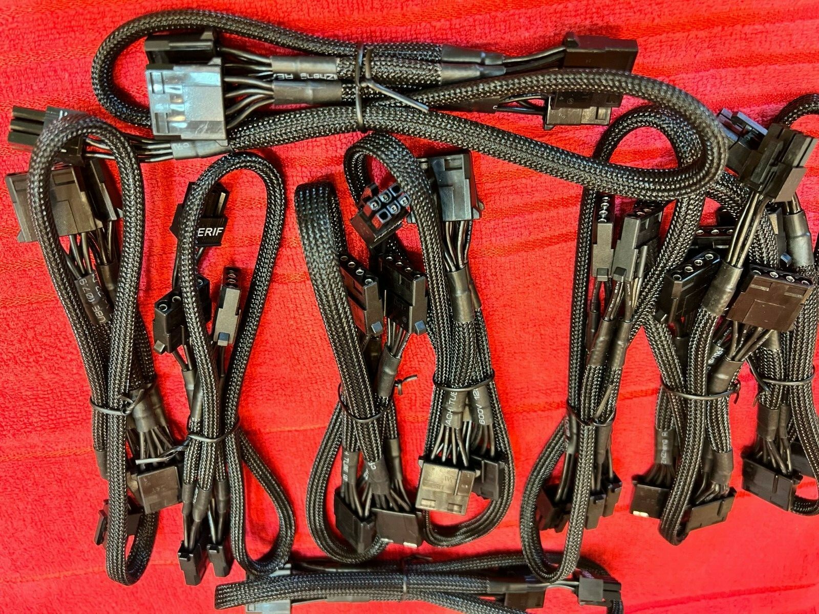 200 Pcs EVGA SuperNOVA 6 pin PERIF to 4X MOLEX IDE DRIVER POWER cable ...