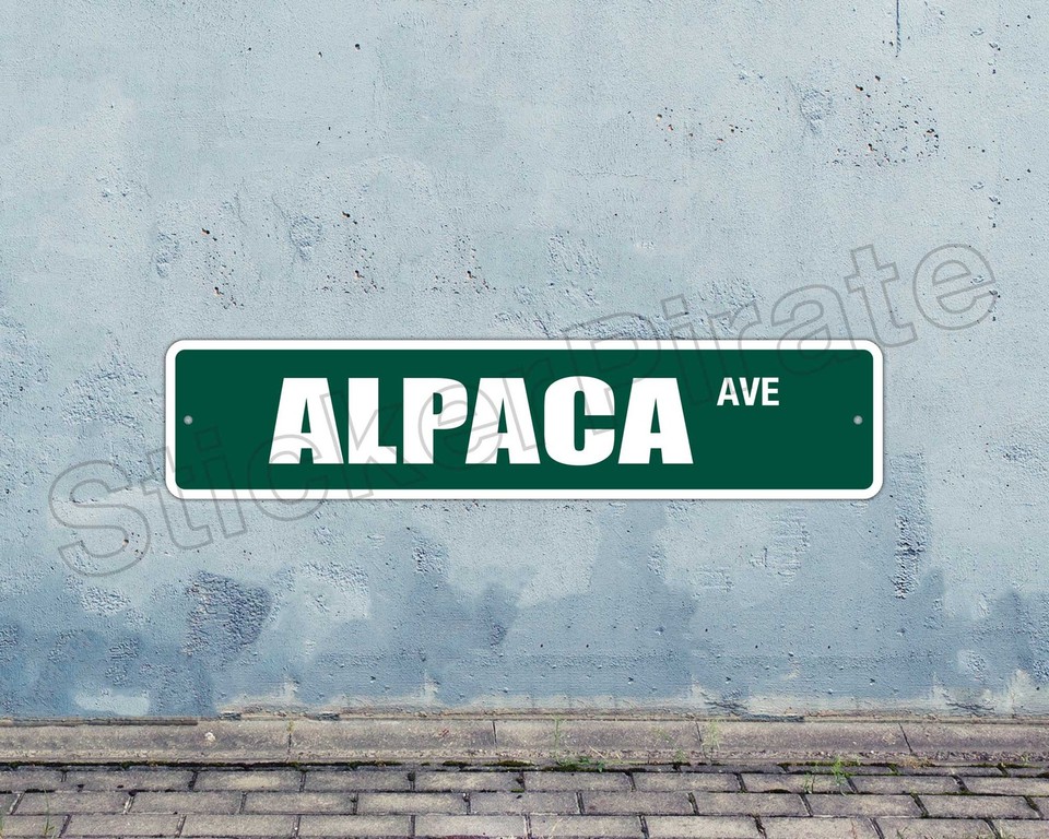 *Aluminum* Alpaca 4" x 18" Metal Novelty Street Sign SS 254 | eBay