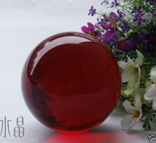 HOT Sell NATURAL POLISHED RED CRYSTAL SPHERE BALL 40mm +stand | eBay