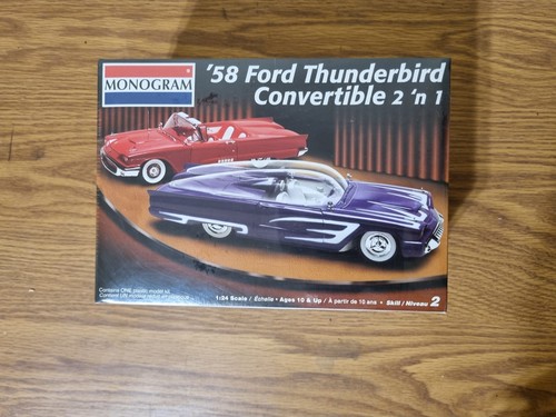 Monogram 1958 Ford Thunderbird Convertible Car 2 'n 1 Model Kit 1:24 ...