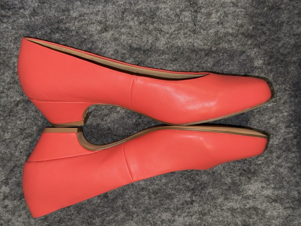 Comfortview Women's 10 Wide Width The Vida Pump Heels Shoes Coral | eBay