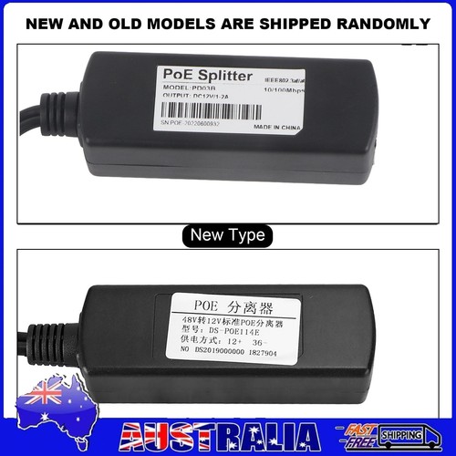 48V to 12V POE Power Connector & Splitter Cable for CCTV Hikvision ...