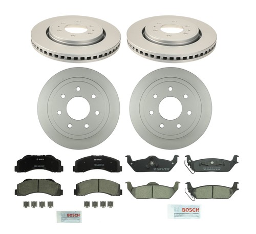 Bosch Front 349mm & Rear 347mm Brake Kit Disc Rotors Pads For Ford F ...