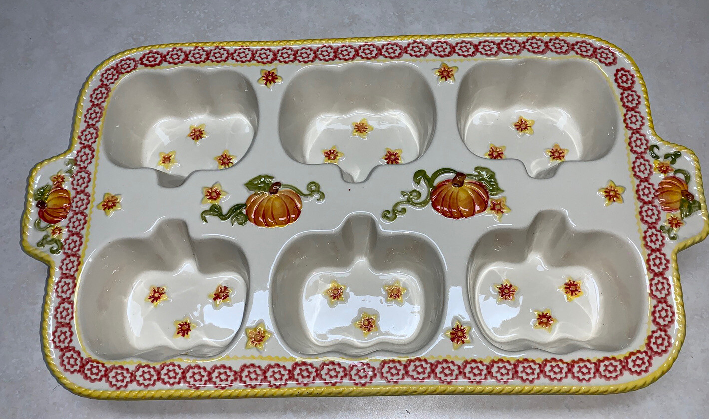 Temptations Pumpkin Fall Harvest Baking Dish w/ Wire Rack PPP-SQ-864154 ...