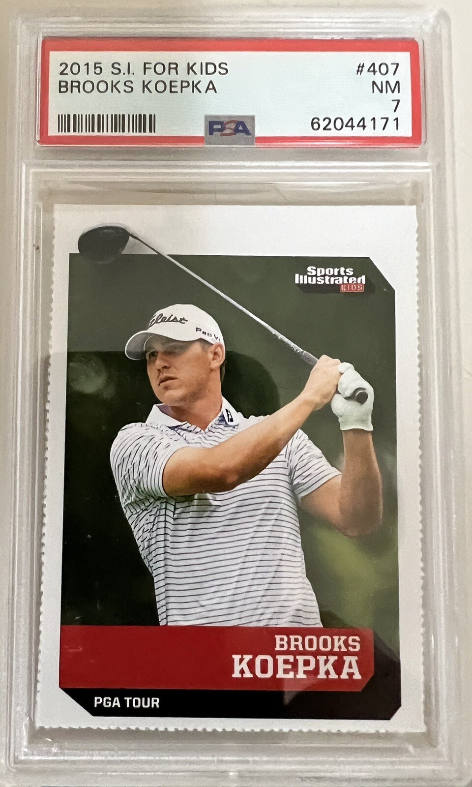 2015 SI for Kids BROOKS KOEPKA Rookie Card PGA Golf Tour NR MINT PSA 7 ...