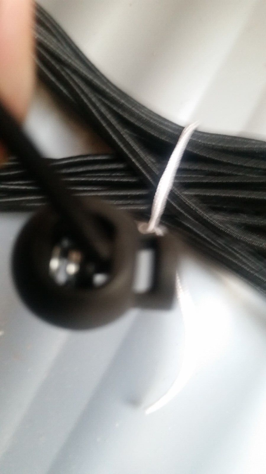5 Metres of Strong Black Elastic Drawstring + 2 Cord Locks Bag Coat ...