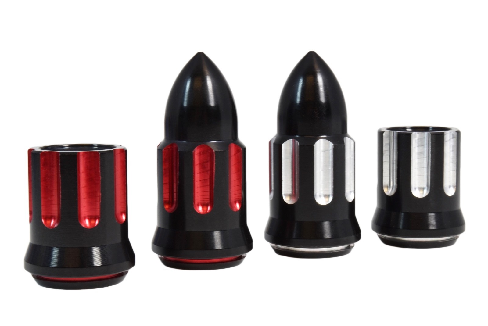 20 TRUE SPIKE 81MM 12X1.5 FORGED STEEL LUG NUTS RED EXTENDED SPIKES C ...