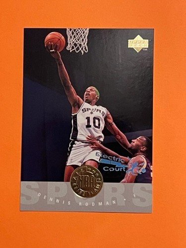 1995-96 Upper Deck #176 Dennis Rodman Electric Court Basketball Card ...