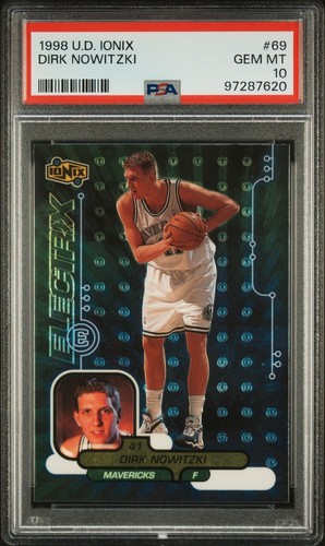 1998 UPPER DECK IONIX #69 DIRK NOWITZKI ROOKIE CARD RC PSA 10 GEM MINT ...