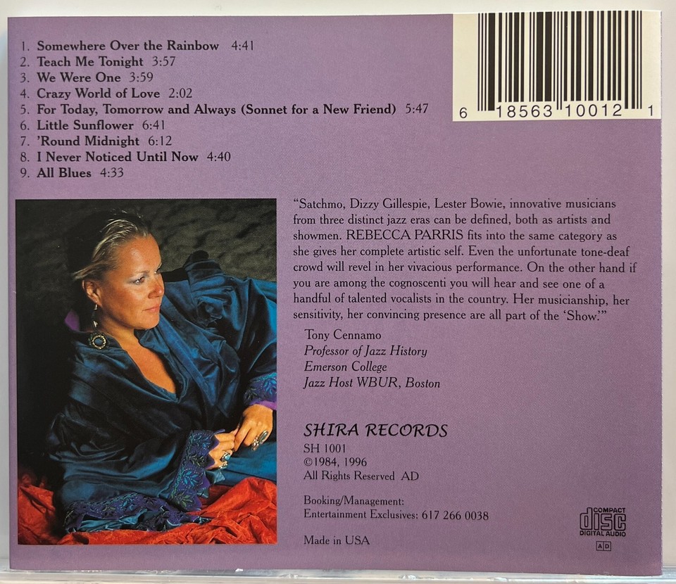 Rebecca Parris : A Passionate Fling (CD 2004 Shira Records) *Rare ...