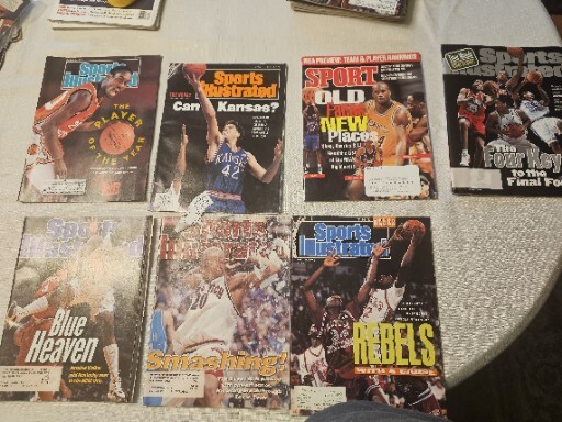 lot of 15 vintage basketball sports illustrated magazines Shaq gary ...