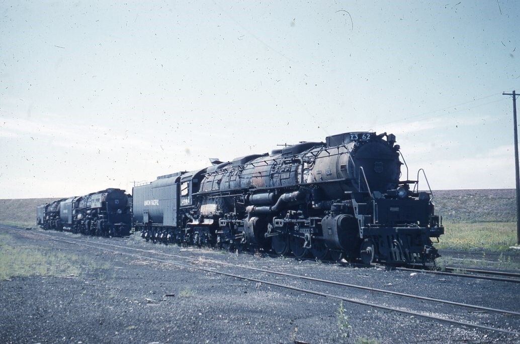 UP 3962 UNION PACIFIC Railroad Train STEAM CHEYENNE WY Orig 1958 Photo ...