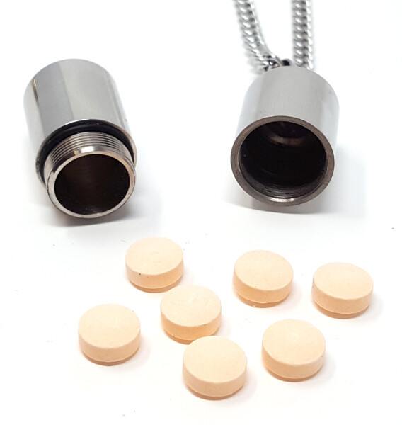 Large Pill Fob Necklace - Item 952XL NAVY | eBay