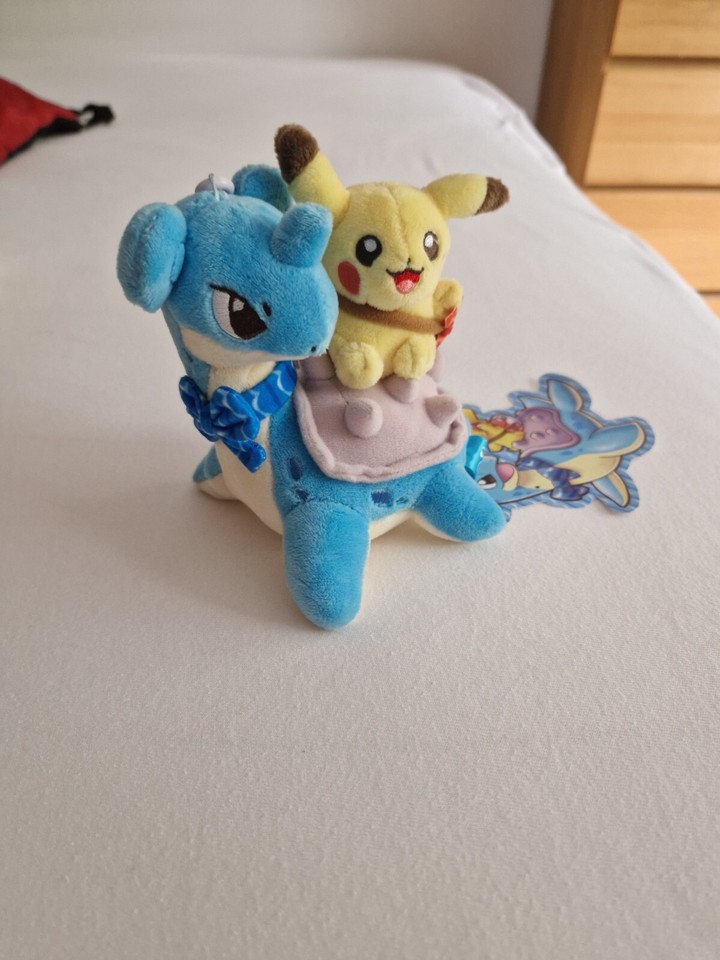 Pikachu Riding Lapras - Limited edition pokemon center plush | eBay