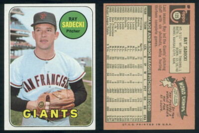 (67368) 1969 Topps 125 Ray Sadecki Giants-EM | eBay