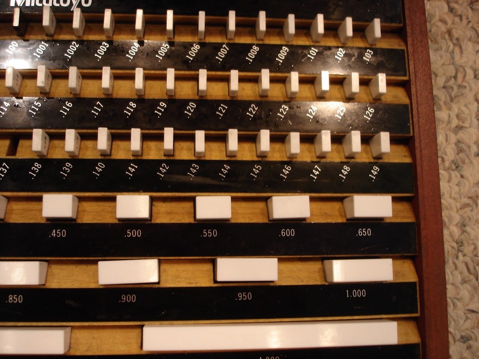 Mitutoyo Cera Block 81 PC Ceramic Gage Block set w/extras 88 blocks ...