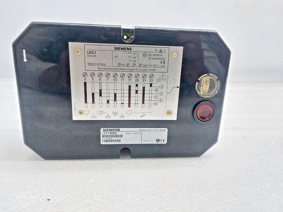 SIEMENS LEC1 GAS BURNER CONTROL UNIT LEC1/8868 Serie 02 USED | eBay