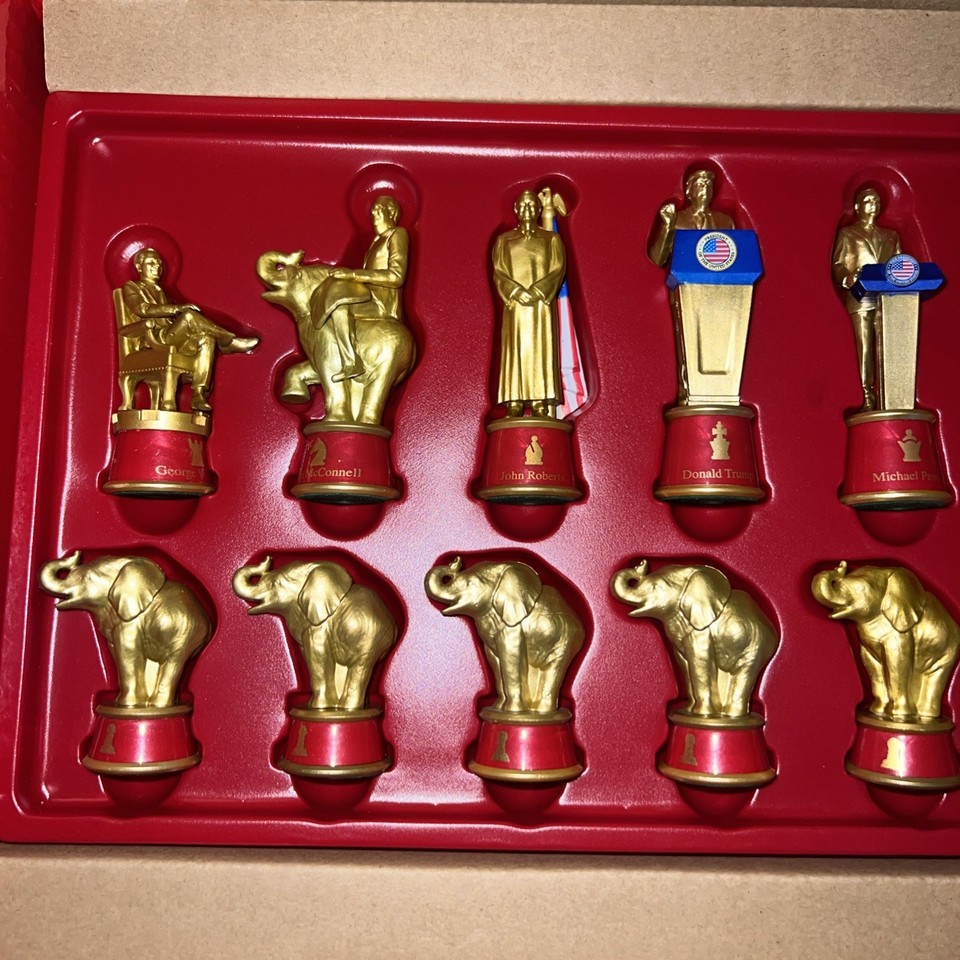 BulbHead 2020 Battle For The White House Gold Edition Chess Set w/COA ...