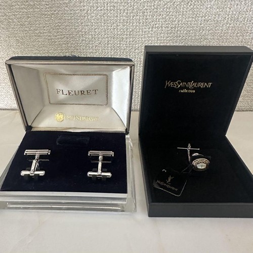Yves Saint Laurent Ysl Sun Eagle Tie Tack Cufflinks Retro Clasp USED NO ...