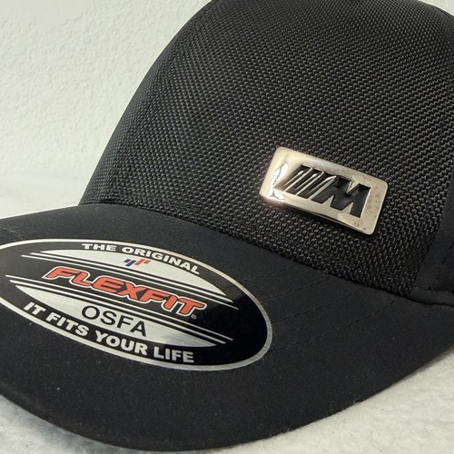 BMW M Edition Genuine Hat Cap M3 M4 Flex Fit Black Metal Logo | eBay