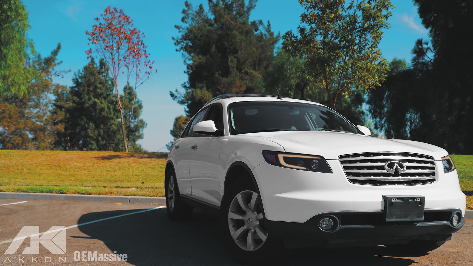 [SWITCHBACK Turn Signal]Fit 2003-08 FX35 FX45 Black DRL LED Projector ...