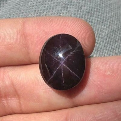 39 Carats Certified Natural Red Garnet Star 17x16 MM 6 Ray Star Garnet ...