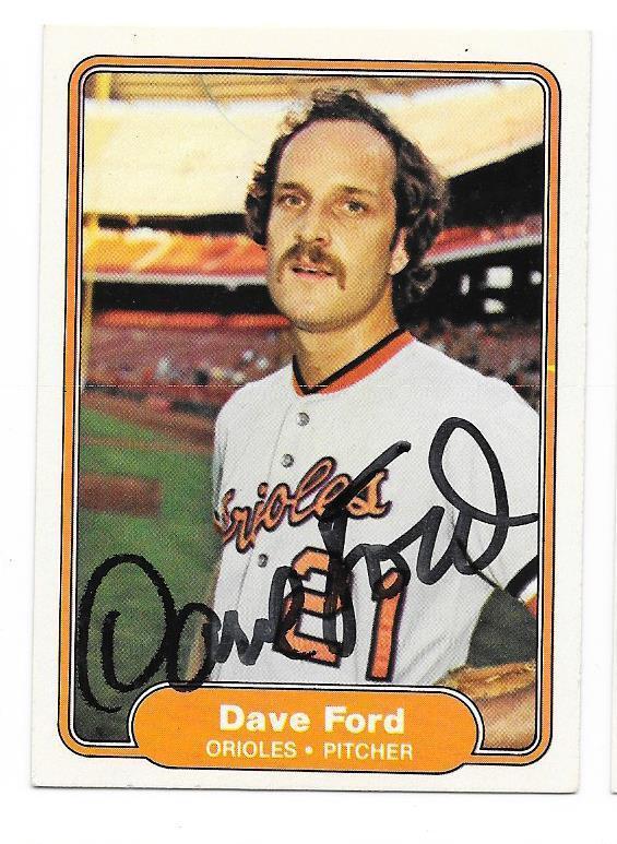 DAVE FORD 1982 FLEER AUTOGRAPHED SIGNED # 166 ORIOLES | eBay