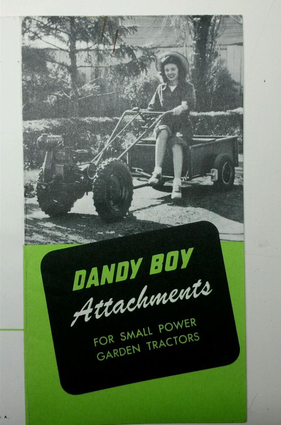 Midland Dandy Boy Walk-Behind Lawn Garden Tractor Color Sales Brochure ...
