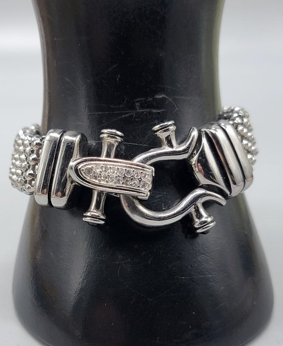 DSMK Stainless Steel Mesh Bracelet Rhinestone Clasp Silver Tone China 6 ...