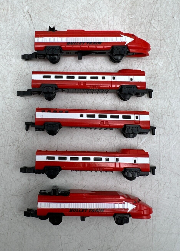 5 Car Set 1989 Galoob Micro Machines Red & White High Speed Bullet ...