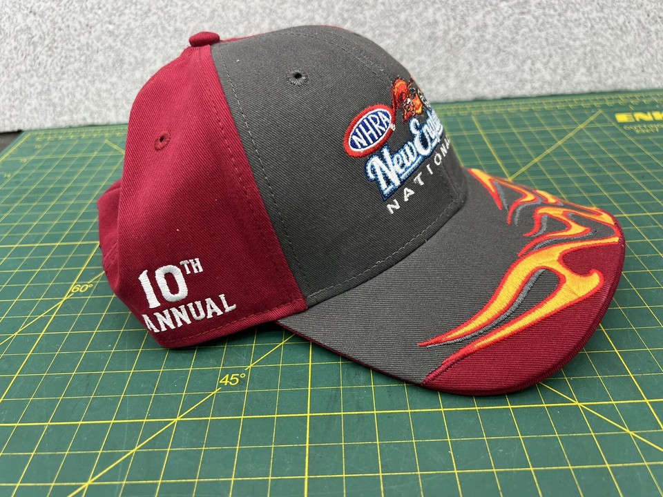 2023 NHRA DRAG RACING NEW ENGLAND NATIONALS FLAMED EMBROIDERED HAT CAP ...