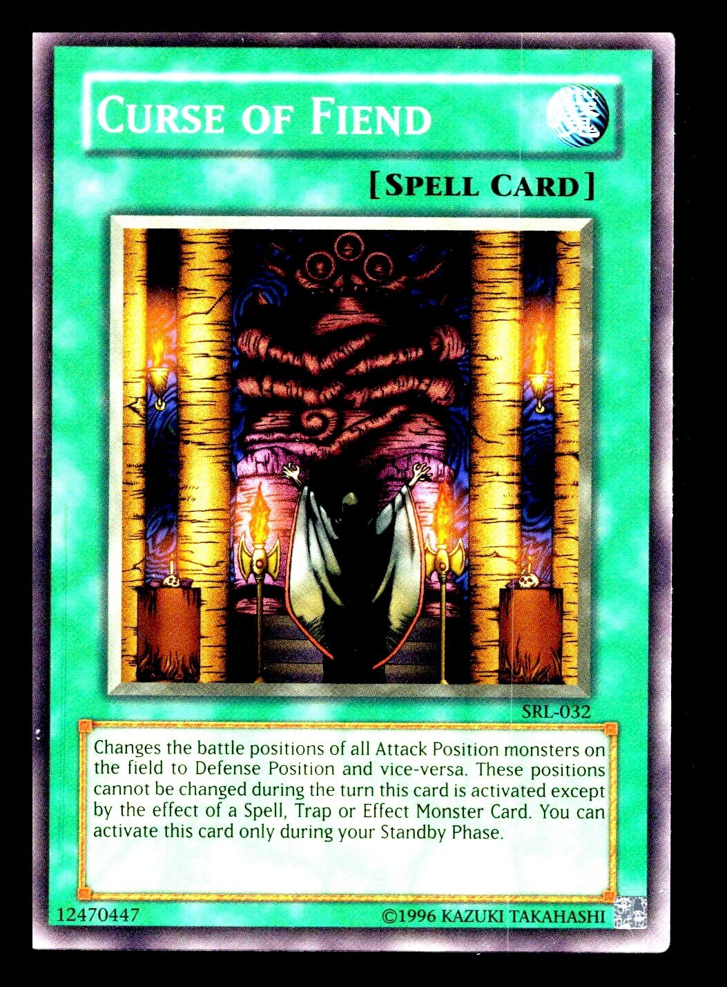 A148 YUGIOH SPELL CURSE OF FIEND SRL-032 | eBay