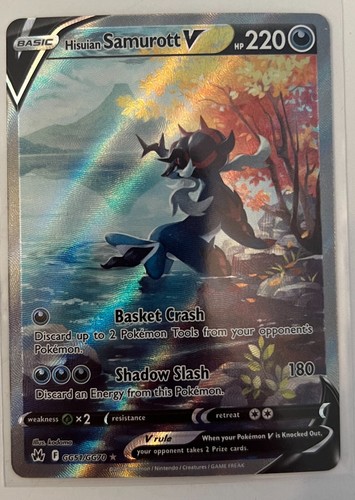 Pokémon TCG Hisuian Samurott V Crown Zenith: Galarian Gallery GG51/GG70 ...