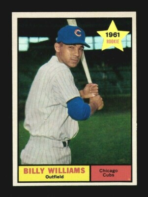 1961 TOPPS 141 BILLY WILLIAMS RC CENTERED PERFECT PRINTING MINT CORNERS ...
