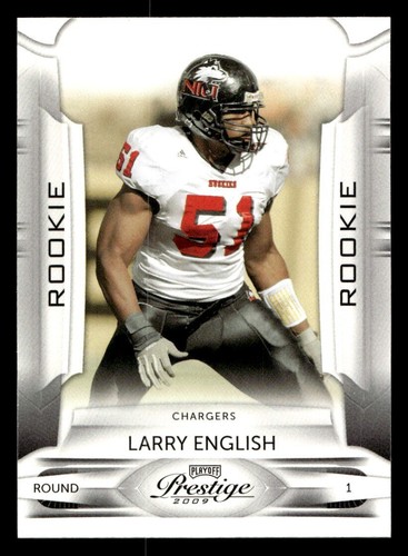 Larry English 2009 Playoff Prestige Rookie Card 165 Northern Illinois ...