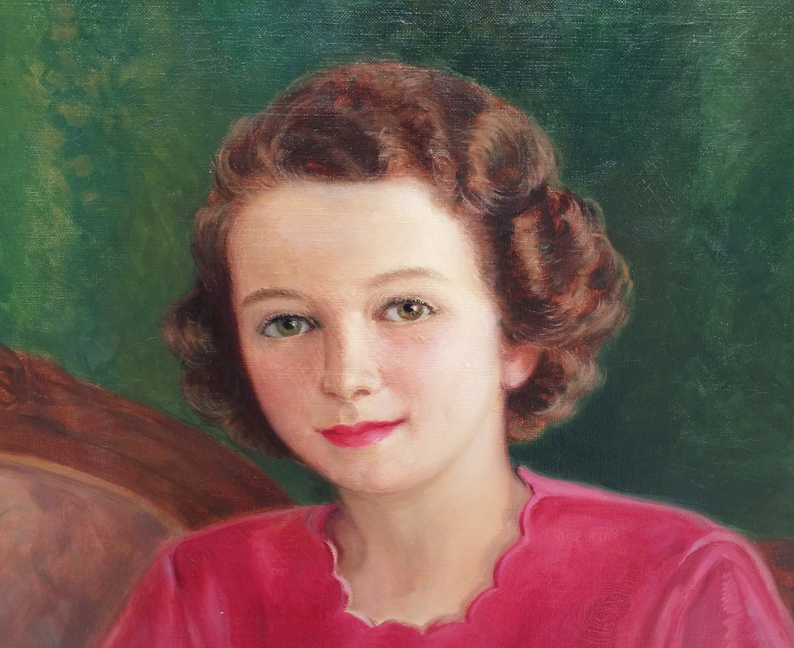 VINTAGE PORTRAIT OIL PAINTING WOMAN & CHILD LISTED CALIFORNIA ARTIST ...